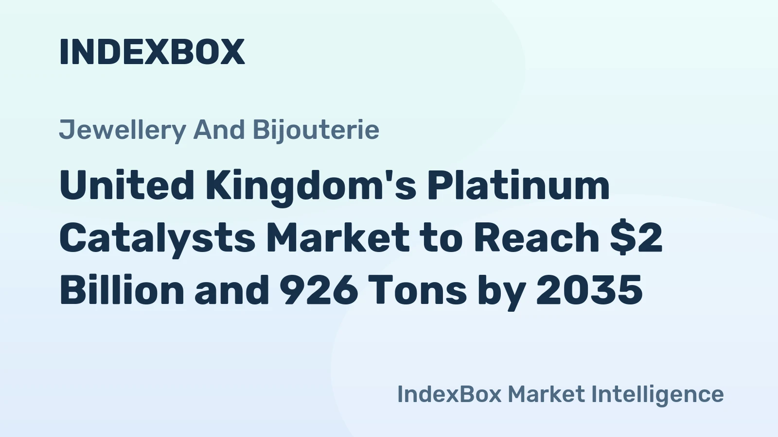 United Kingdom's Platinum Catalysts Market to Reach $2 Billion and 926 Tons by 2035
