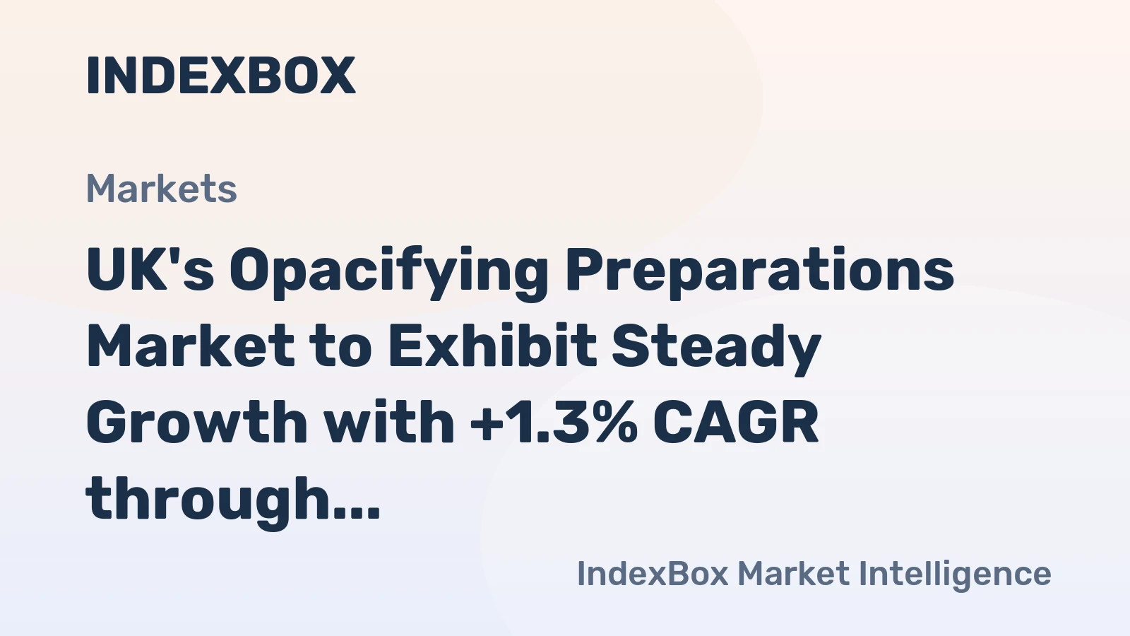 UK's Opacifying Preparations Market to Exhibit Steady Growth with +1.3% CAGR through 2035