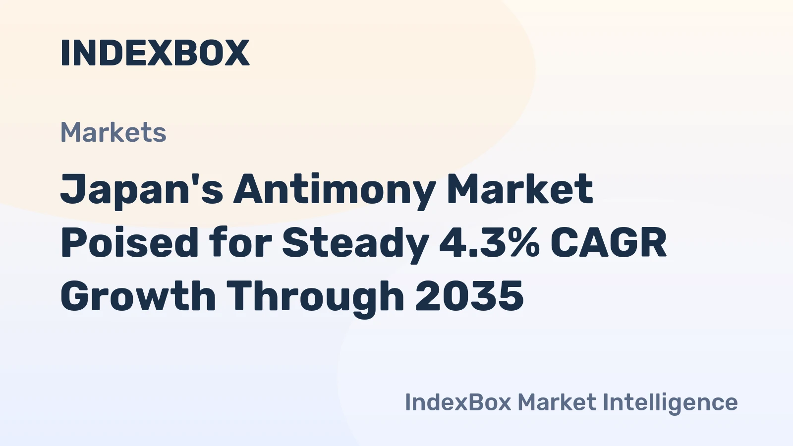 Japan's Antimony Market Poised for Steady 4.3% CAGR Growth Through 2035