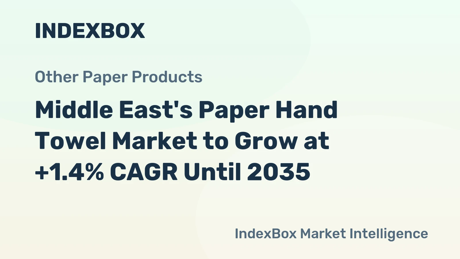 Middle East's Paper Hand Towel Market to Grow at +1.4% CAGR Until 2035