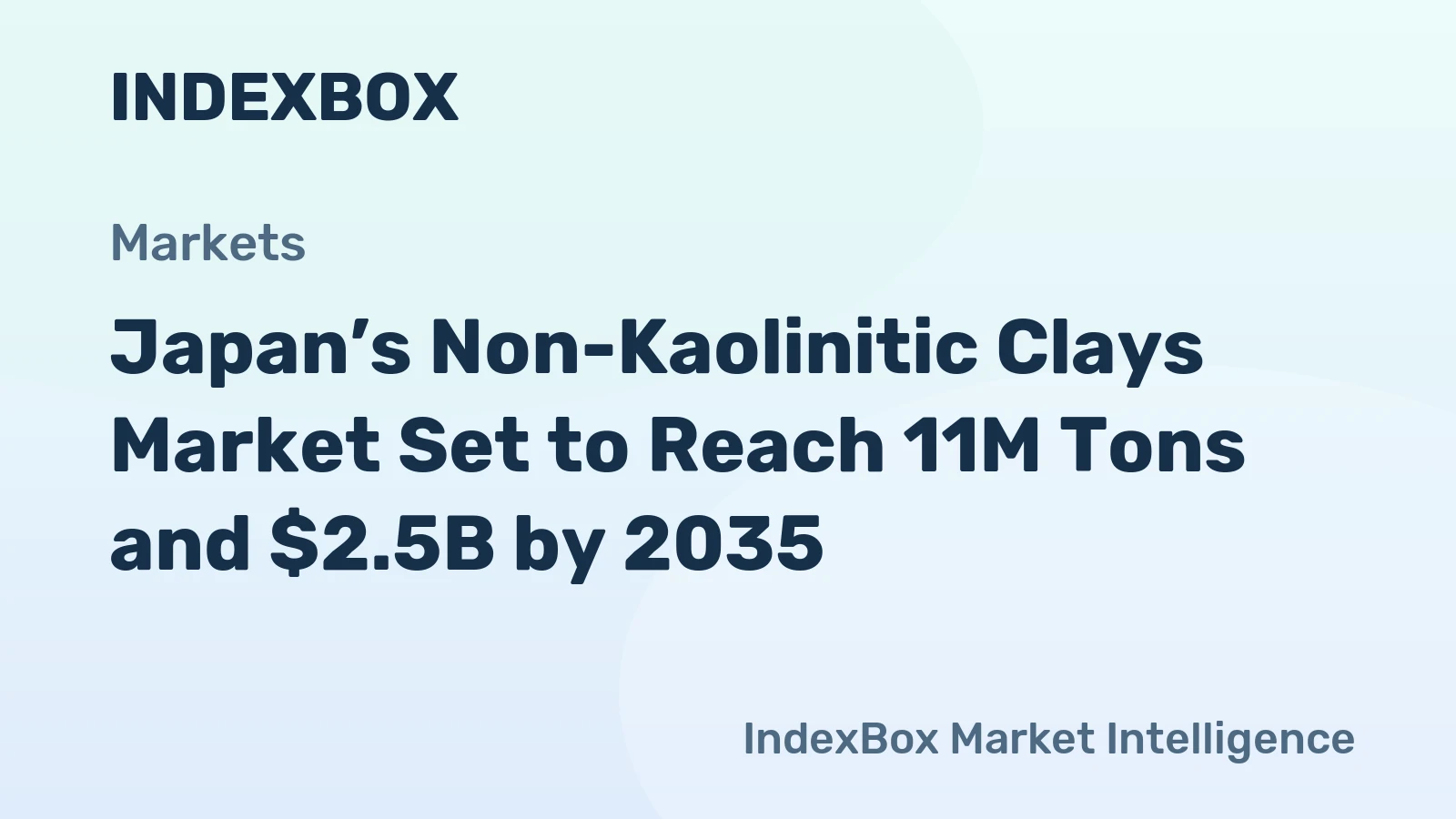 Japan’s Non-Kaolinitic Clays Market Set to Reach 11M Tons and $2.5B by 2035