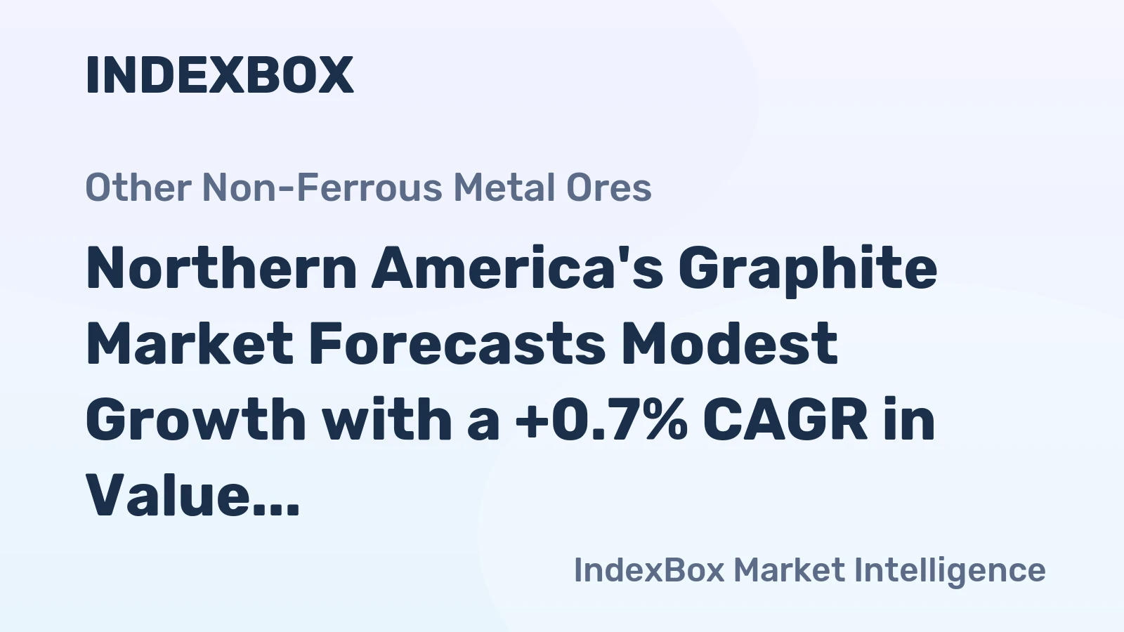 Northern America's Graphite Market Forecasts Modest Growth with a +0.7% CAGR in Value