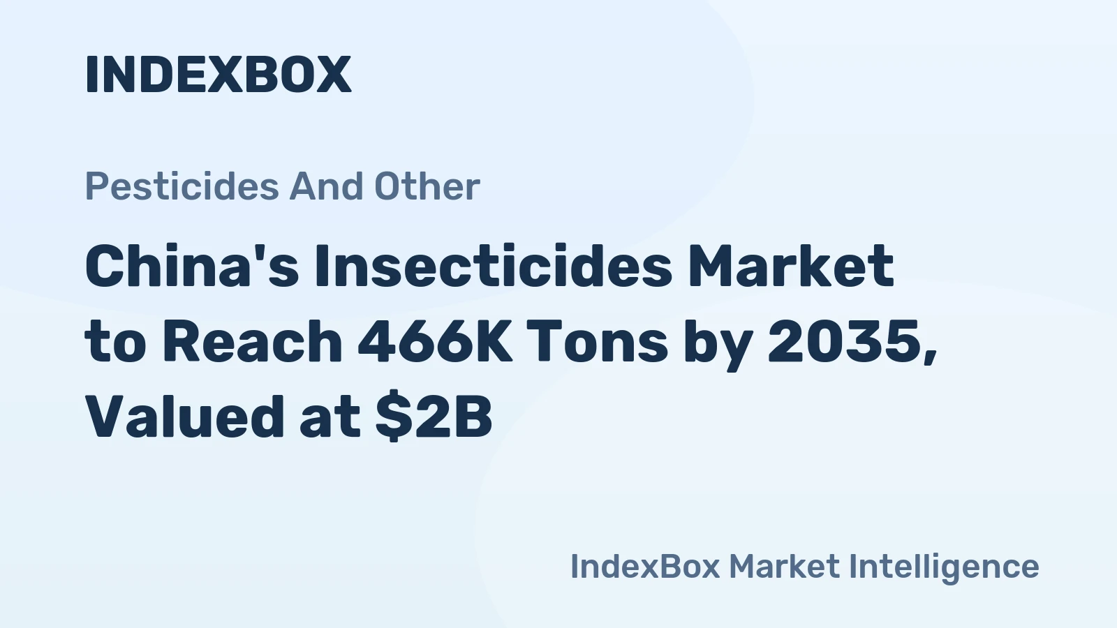 China's Insecticides Market to Reach 466K Tons by 2035, Valued at $2B