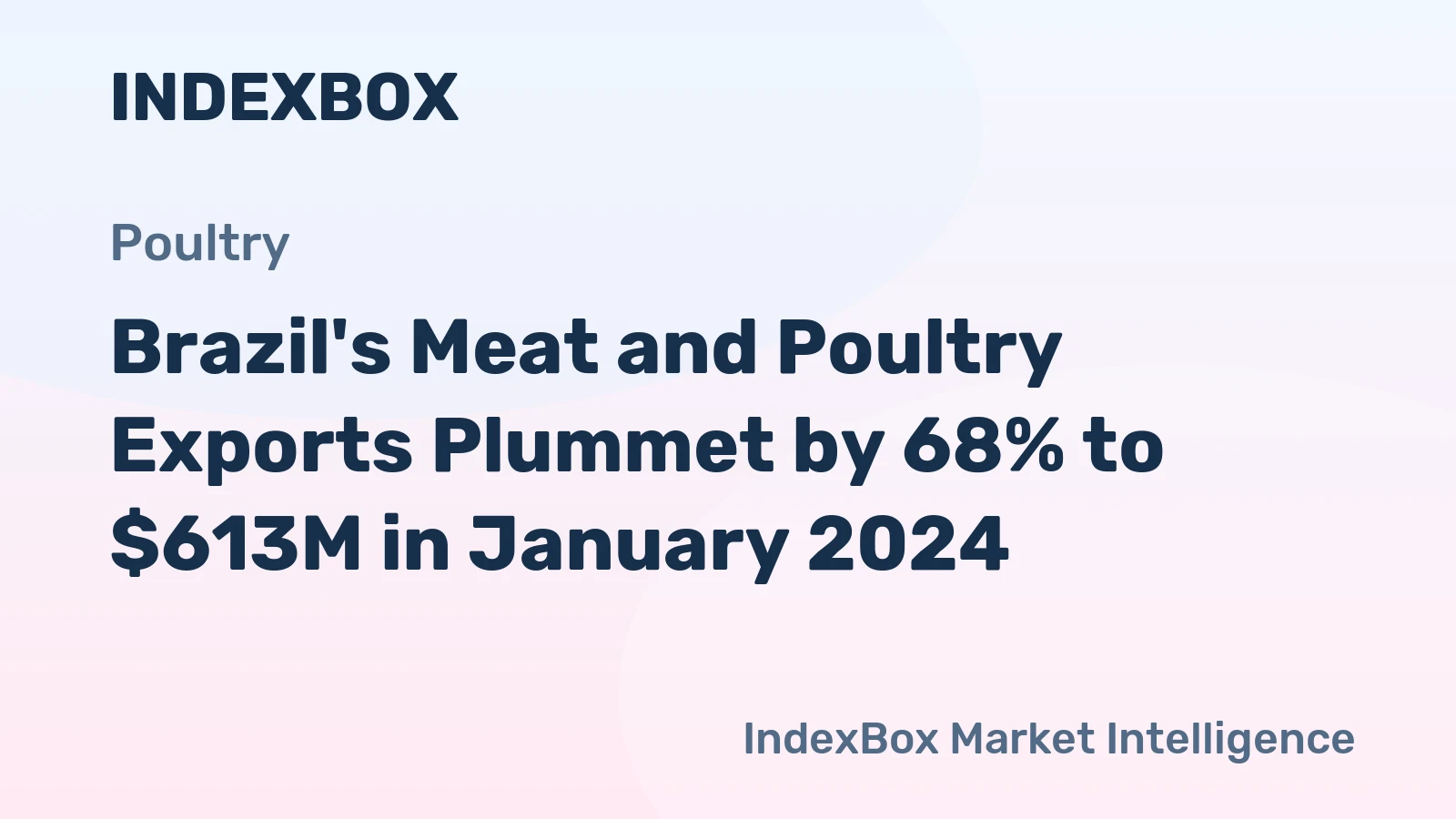 Brazil's Meat and Poultry Exports Plummet by 68% to $613M in January 2024