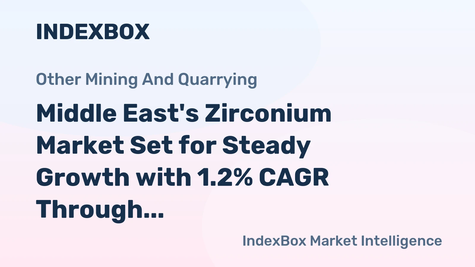 Middle East's Zirconium Market Set for Steady Growth with 1.2% CAGR Through 2035