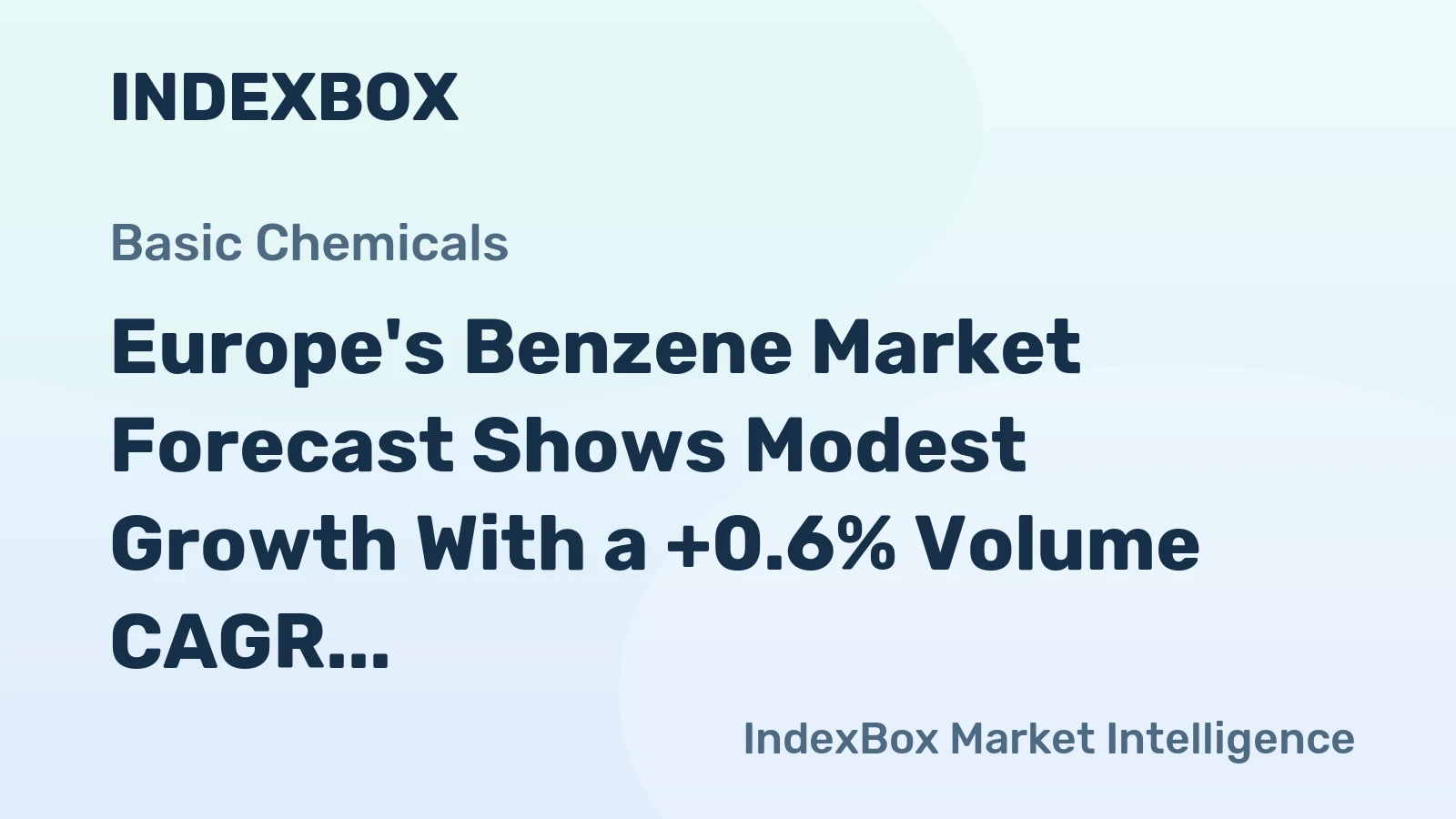 Europe's Benzene Market Forecast Shows Modest Growth With a +0.6% Volume CAGR to 2035