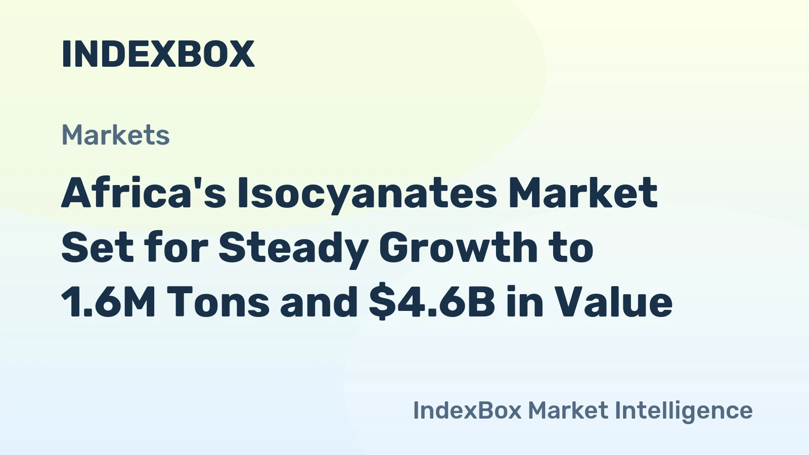 Africa's Isocyanates Market Set for Steady Growth to 1.6M Tons and $4.6B in Value