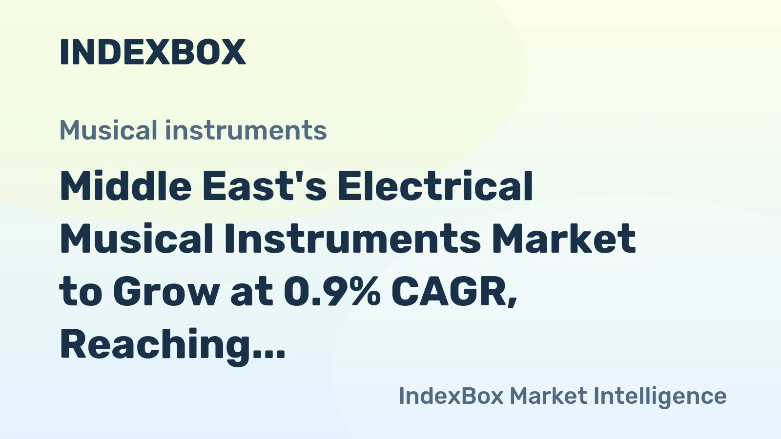 Middle East's Electrical Musical Instruments Market to Grow at 0.9% CAGR, Reaching 633K Units by 2035