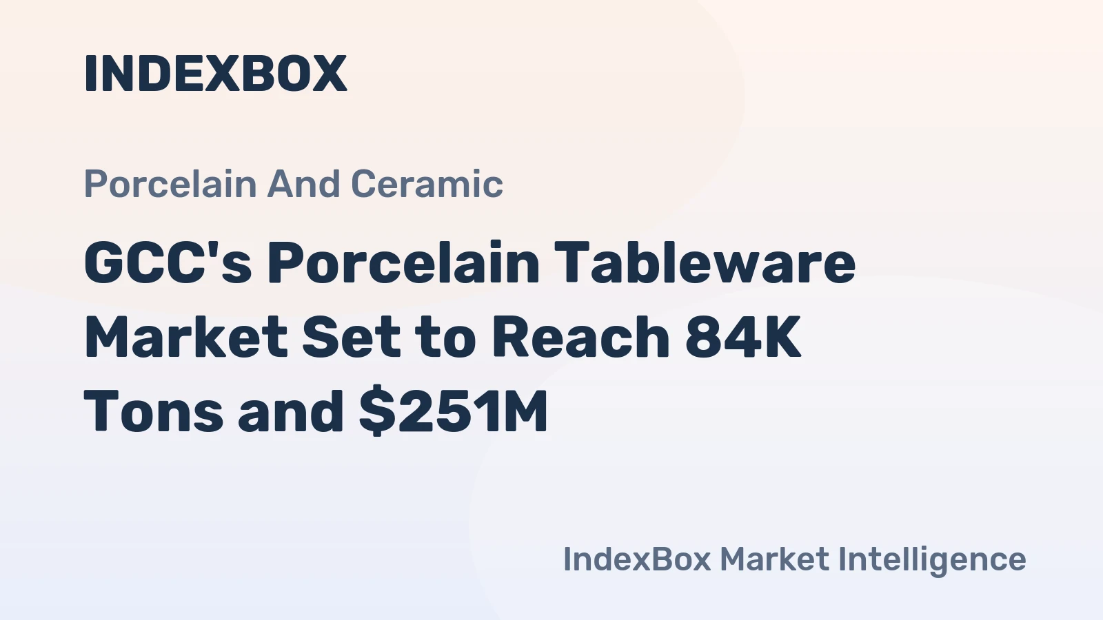 GCC's Porcelain Tableware Market Set to Reach 84K Tons and $251M