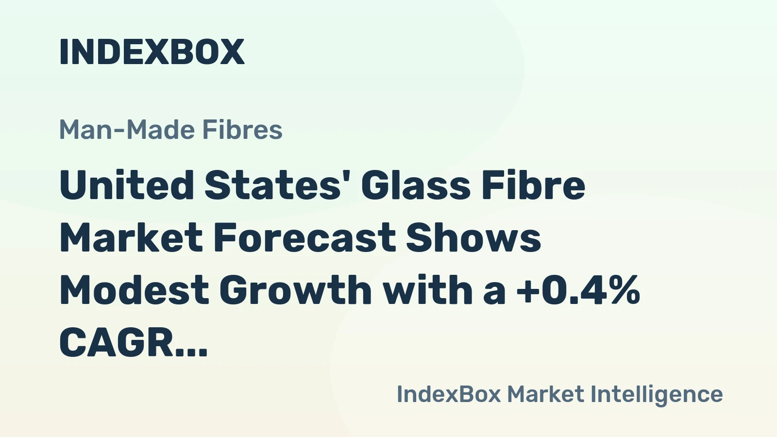 United States' Glass Fibre Market Forecast Shows Modest Growth with a +0.4% CAGR in Value