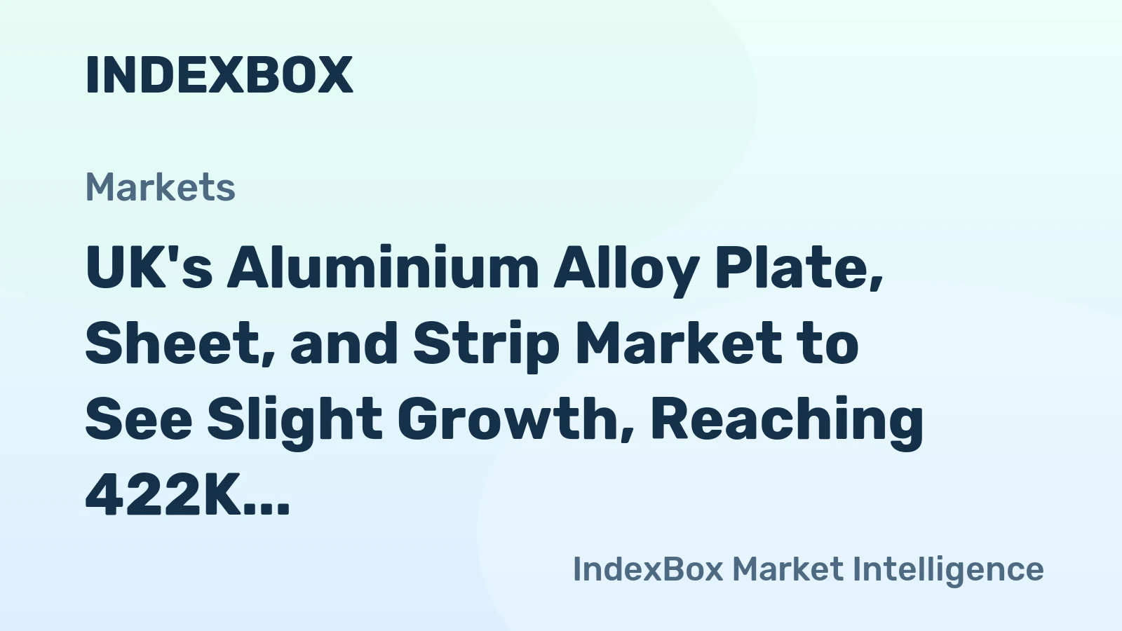 UK's Aluminium Alloy Plate, Sheet, and Strip Market to See Slight Growth, Reaching 422K Tons and $2.2B Value by 2035