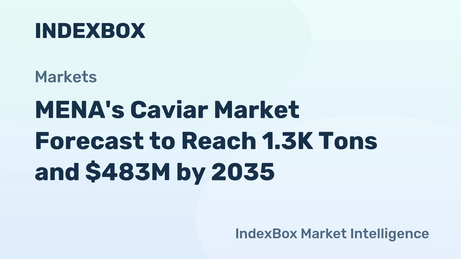 MENA's Caviar Market Forecast to Reach 1.3K Tons and $483M by 2035