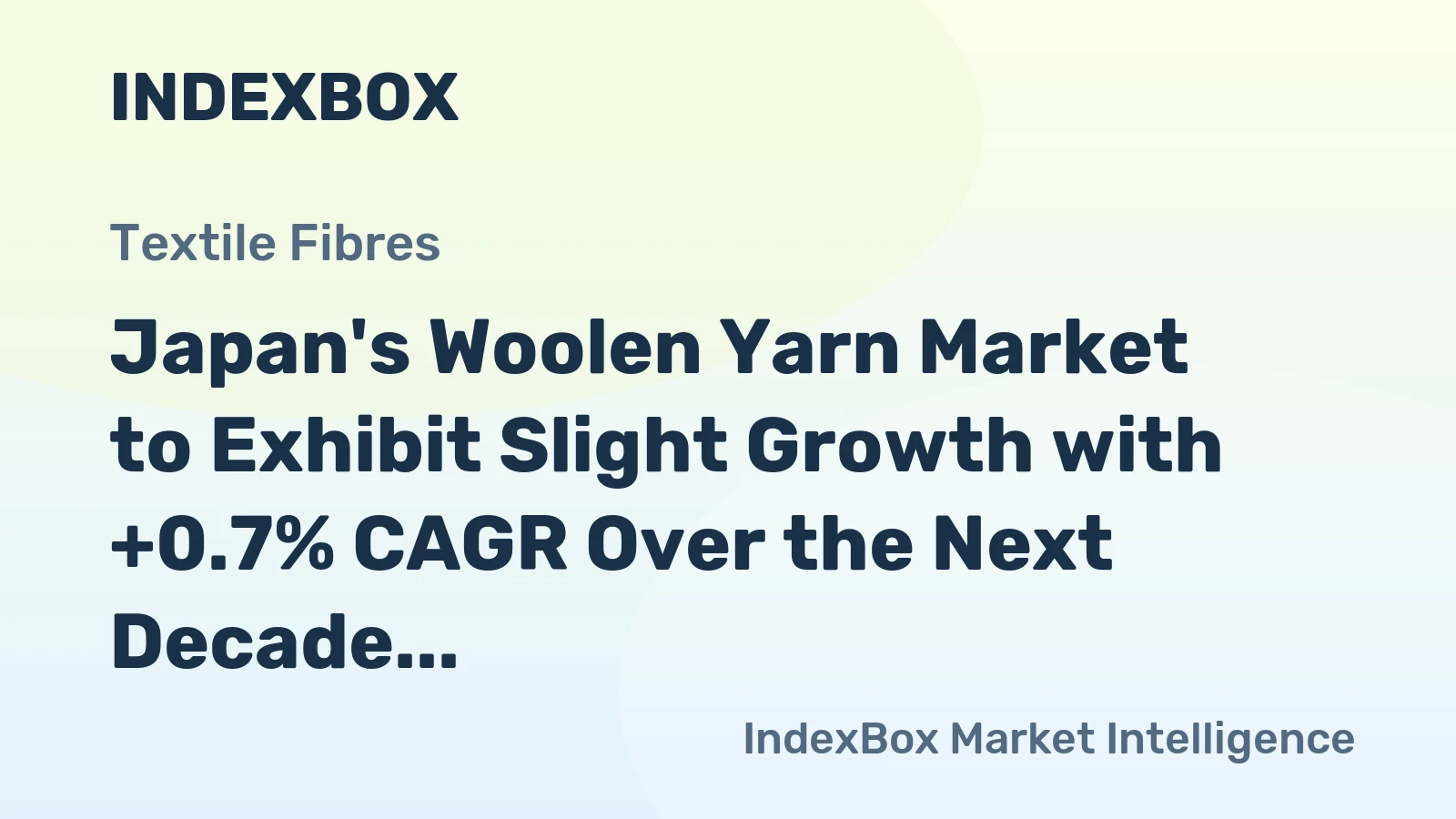 Japan's Woolen Yarn Market to Exhibit Slight Growth with +0.7% CAGR Over the Next Decade