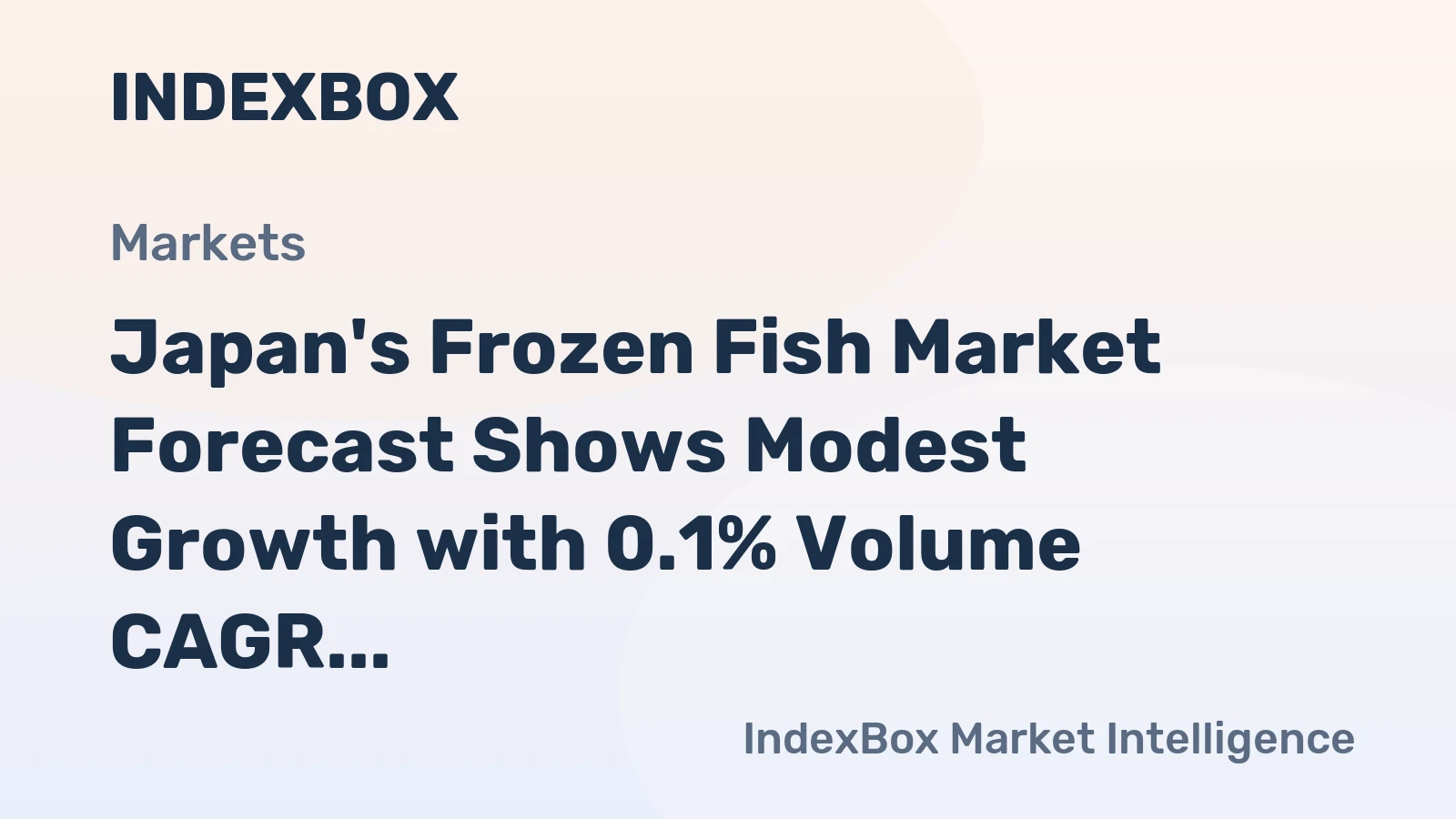 Japan's Frozen Fish Market Forecast Shows Modest Growth with 0.1% Volume CAGR Through 2035