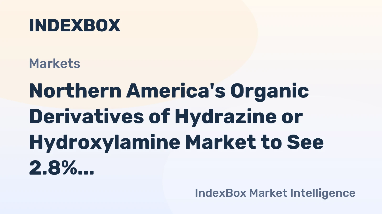 Northern America's Organic Derivatives of Hydrazine or Hydroxylamine Market to See 2.8% CAGR Growth Through 2035