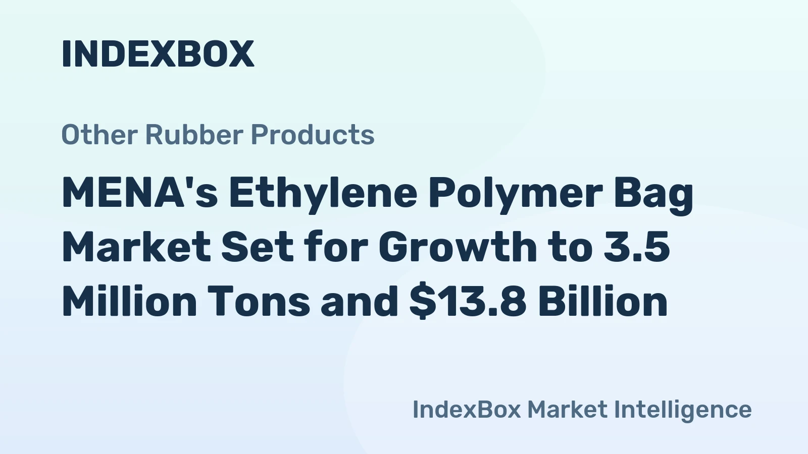 MENA's Ethylene Polymer Bag Market Set for Growth to 3.5 Million Tons and $13.8 Billion