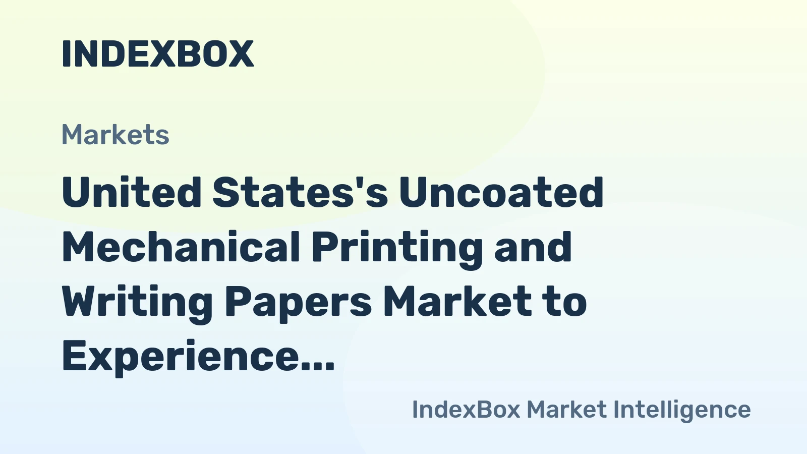 United States's Uncoated Mechanical Printing and Writing Papers Market to Experience +3.1% CAGR Growth from 2024 to 2035