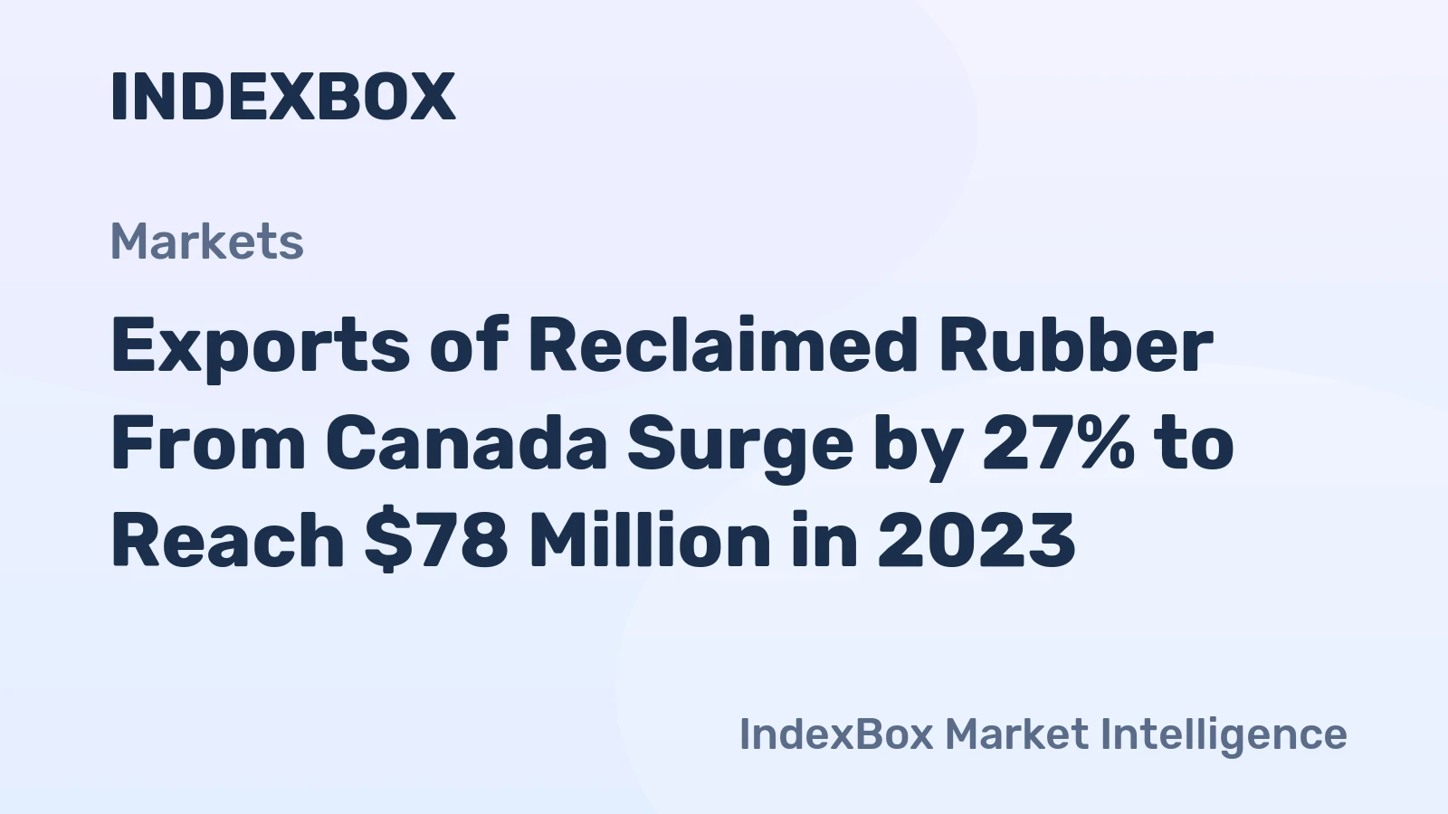 Exports of Reclaimed Rubber From Canada Surge by 27% to Reach $78 Million in 2023