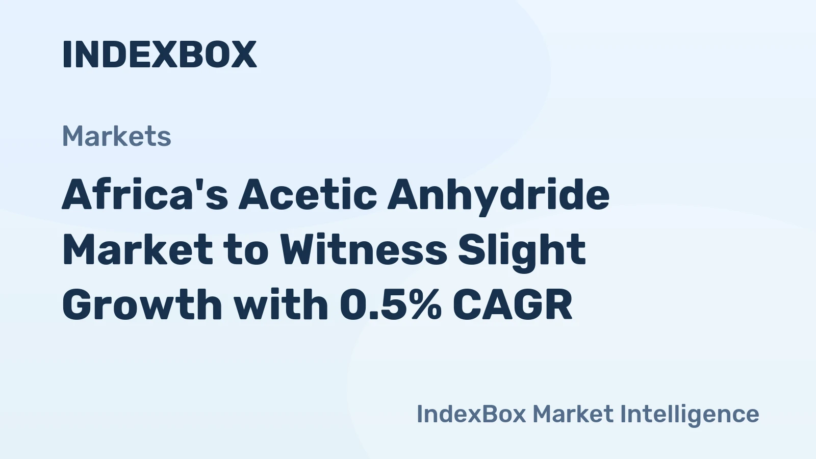 Africa's Acetic Anhydride Market to Witness Slight Growth with 0.5% CAGR