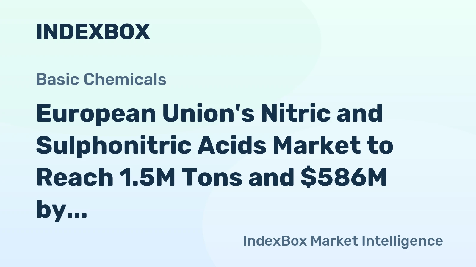 European Union's Nitric and Sulphonitric Acids Market to Reach 1.5M Tons and $586M by 2035