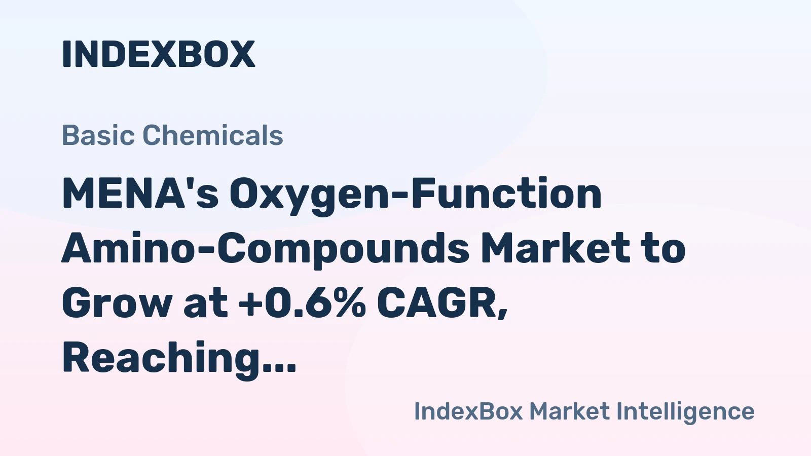 MENA's Oxygen-Function Amino-Compounds Market to Grow at +0.6% CAGR, Reaching $1.4B by 2035