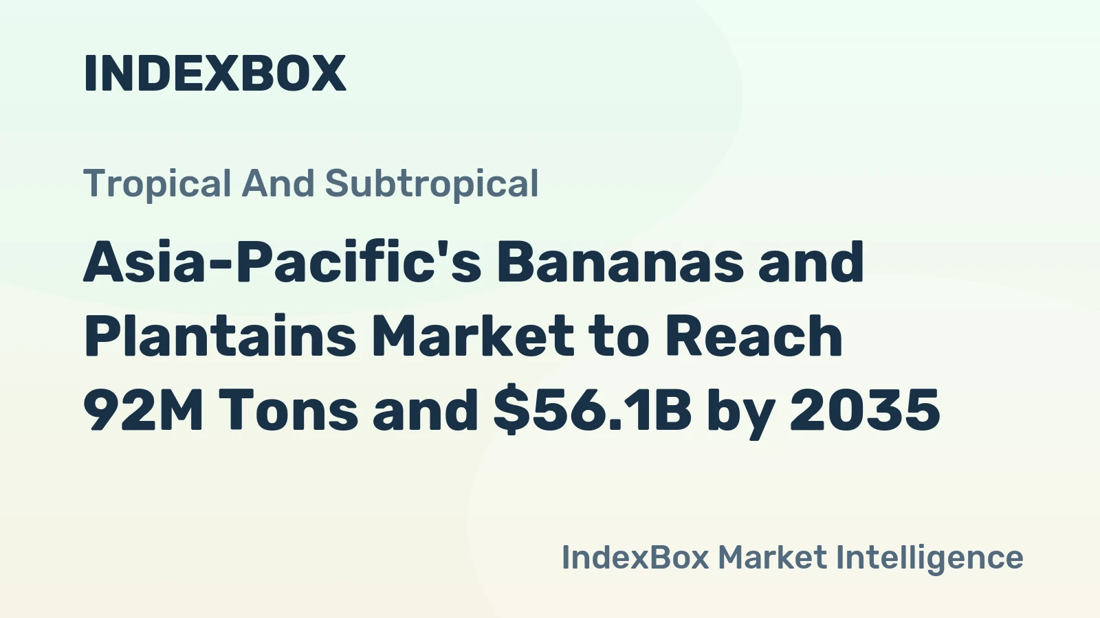 Asia-Pacific's Bananas and Plantains Market to Reach 92M Tons and $56.1B by 2035