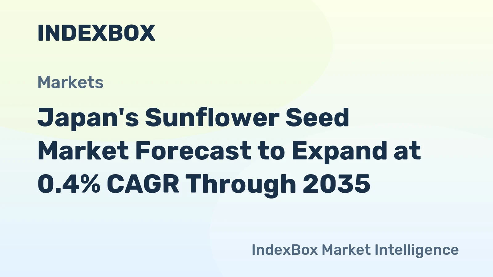 Japan's Sunflower Seed Market Forecast to Expand at 0.4% CAGR Through 2035