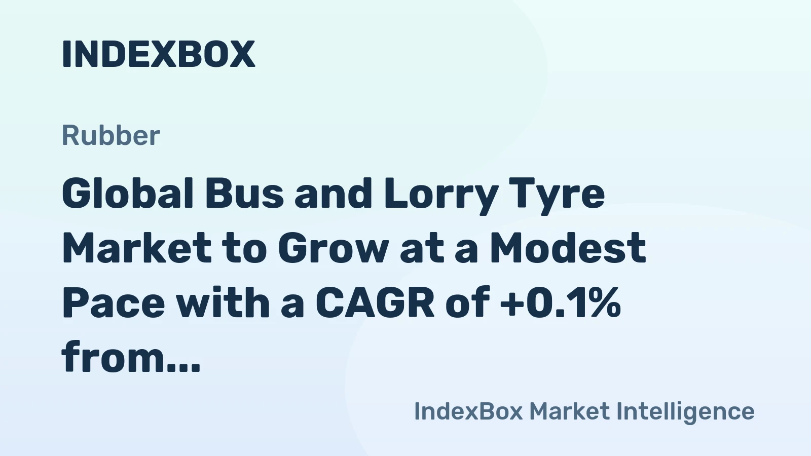 Global Bus and Lorry Tyre Market to Grow at a Modest Pace with a CAGR of +0.1% from 2024 to 2035