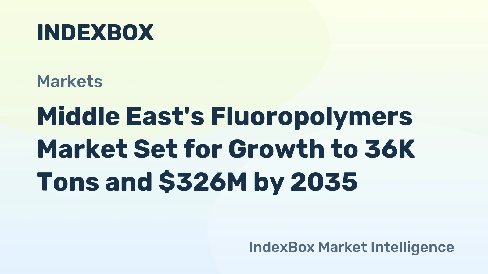 Middle East's Fluoropolymers Market Set for Growth to 36K Tons and $326M by 2035