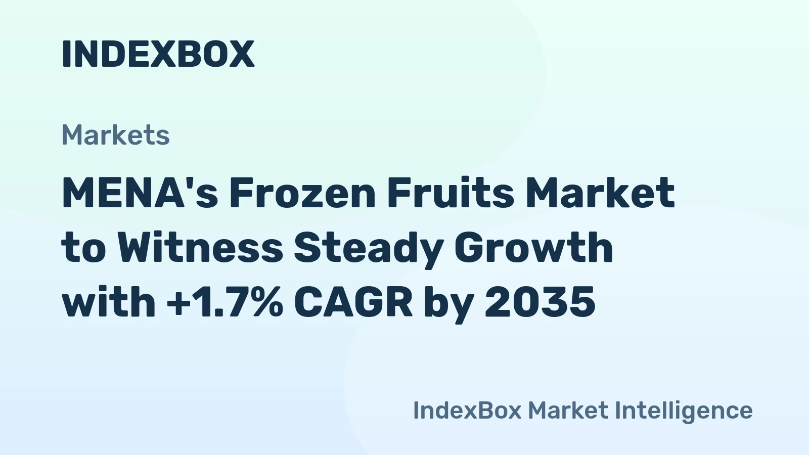 MENA's Frozen Fruits Market to Witness Steady Growth with +1.7% CAGR by 2035
