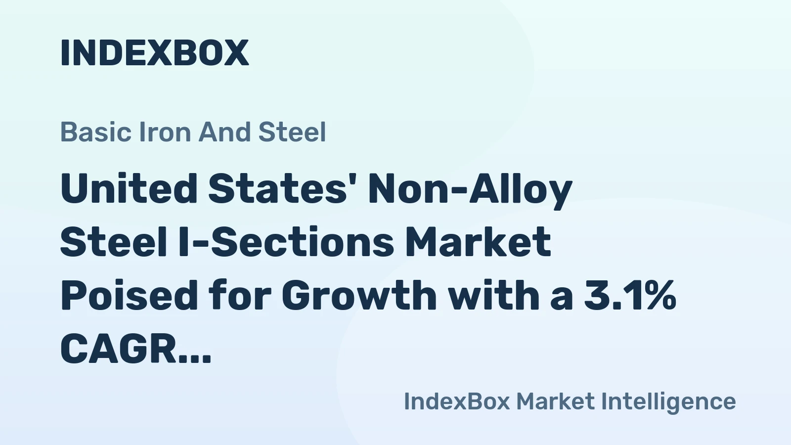 United States' Non-Alloy Steel I-Sections Market Poised for Growth with a 3.1% CAGR in Value