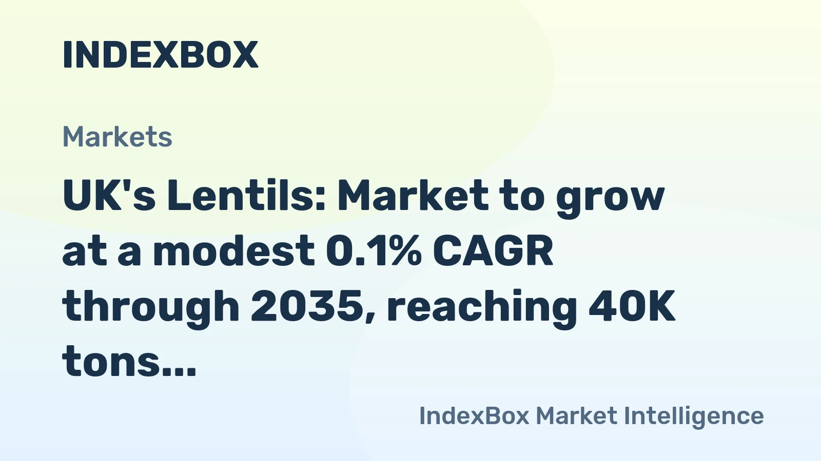 UK's Lentils: Market to grow at a modest 0.1% CAGR through 2035, reaching 40K tons, as demand continues its upward trend.