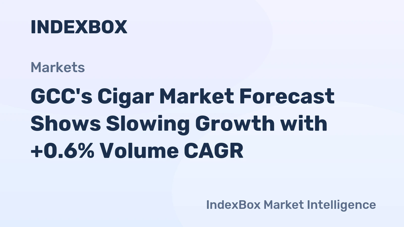 GCC's Cigar Market Forecast Shows Slowing Growth with +0.6% Volume CAGR