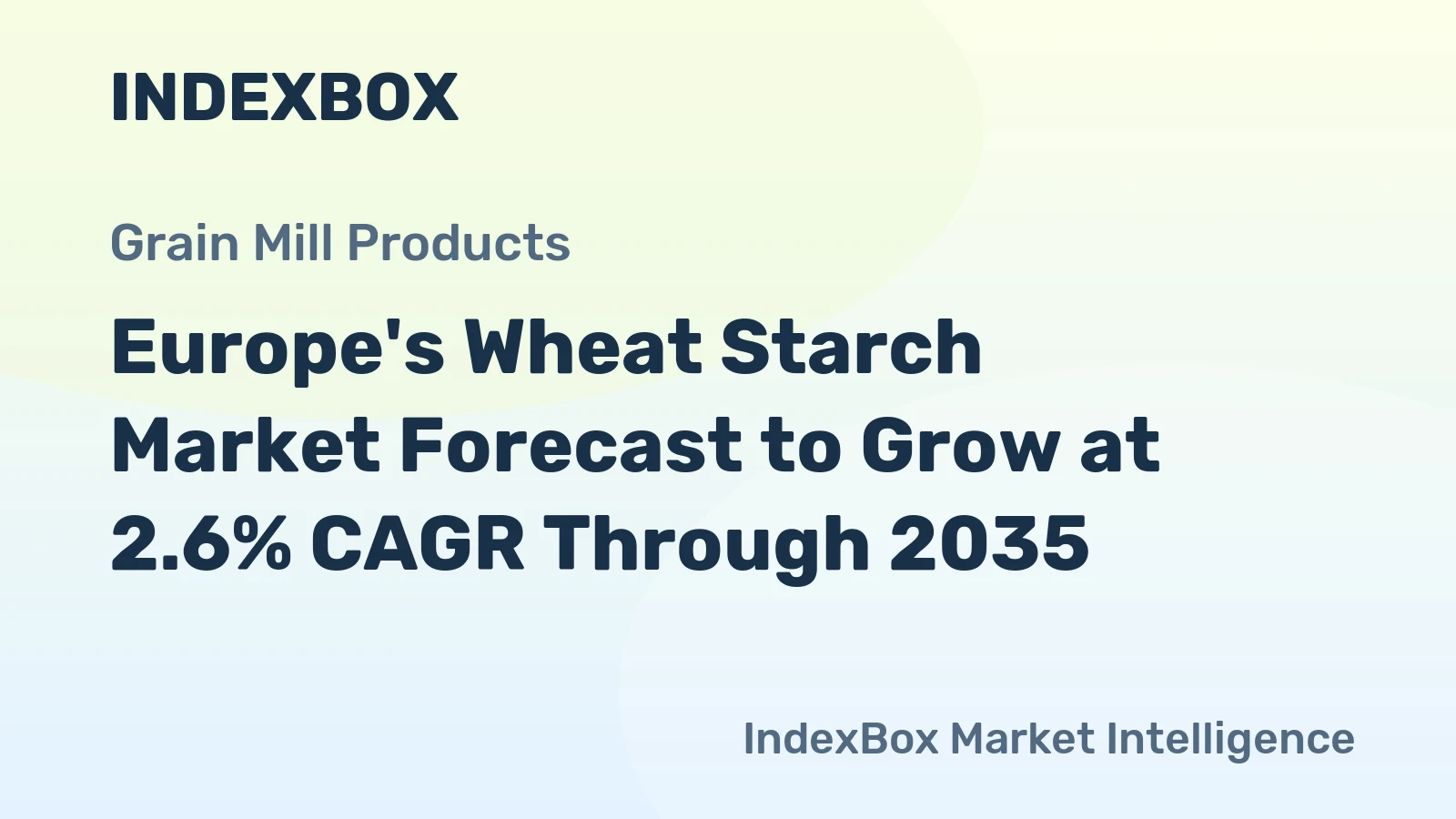 Europe's Wheat Starch Market Forecast to Grow at 2.6% CAGR Through 2035