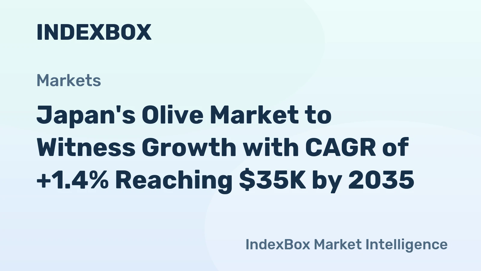 Japan's Olive Market to Witness Growth with CAGR of +1.4% Reaching $35K by 2035
