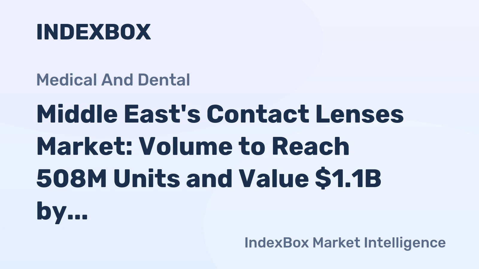 Middle East's Contact Lenses Market: Volume to Reach 508M Units and Value $1.1B by 2035