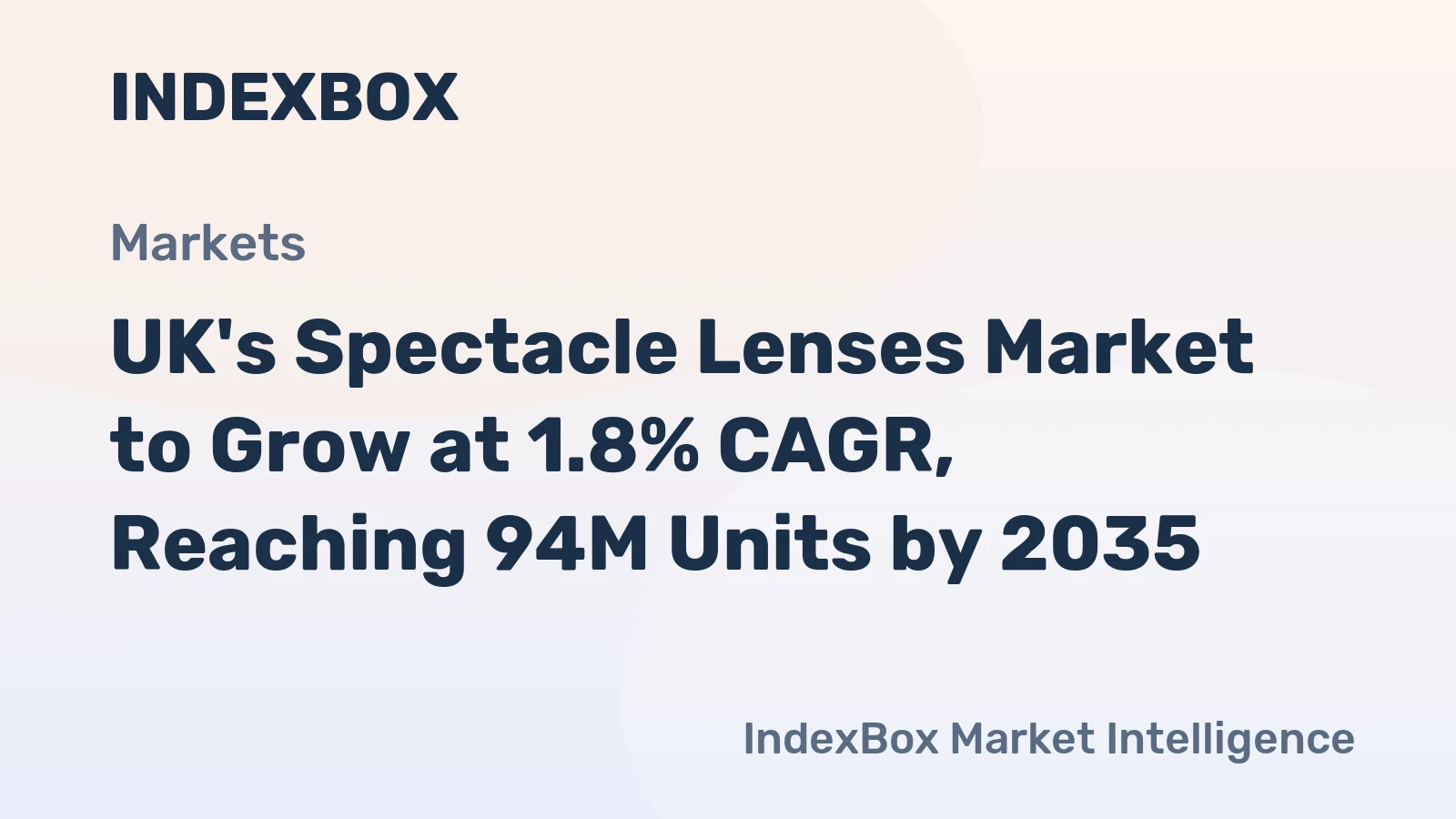 UK's Spectacle Lenses Market to Grow at 1.8% CAGR, Reaching 94M Units by 2035