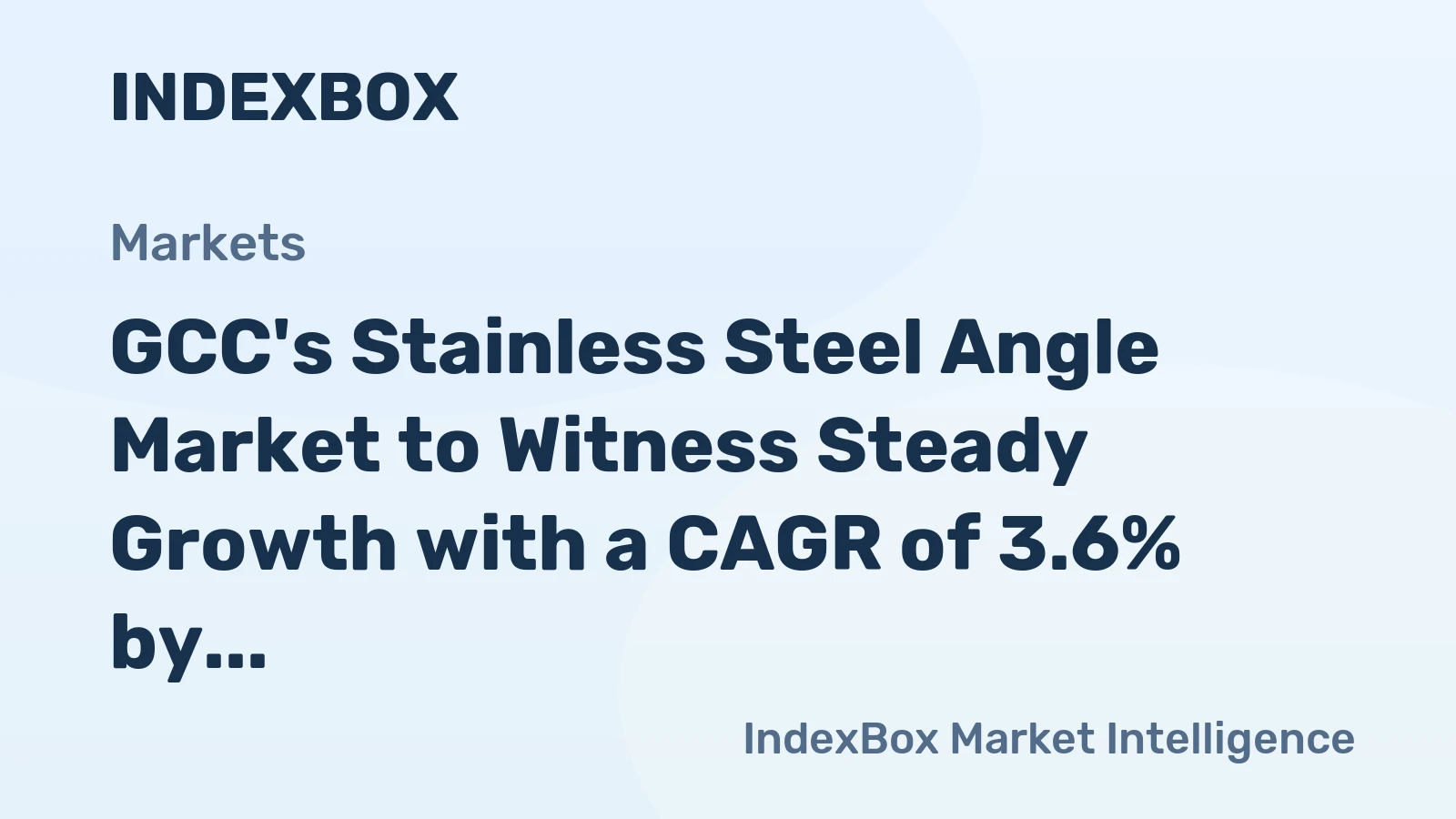 GCC's Stainless Steel Angle Market to Witness Steady Growth with a CAGR of 3.6% by 2035