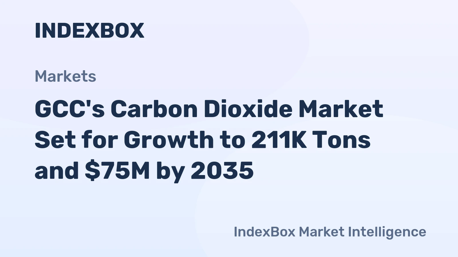 GCC's Carbon Dioxide Market Set for Growth to 211K Tons and $75M by 2035