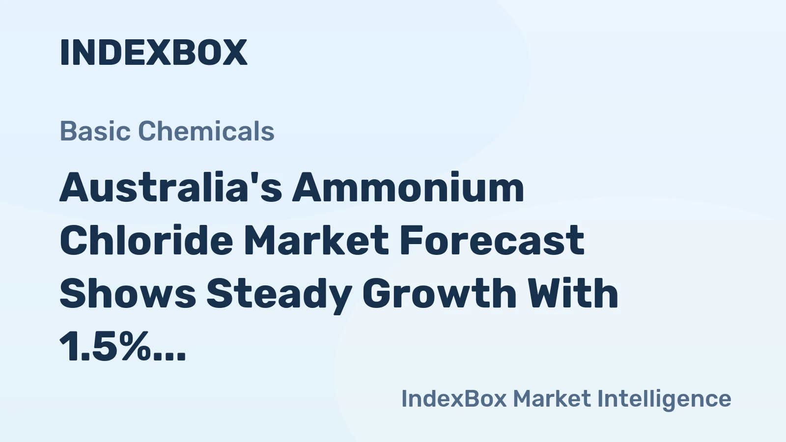 Australia's Ammonium Chloride Market Forecast Shows Steady Growth With 1.5% CAGR Through 2035