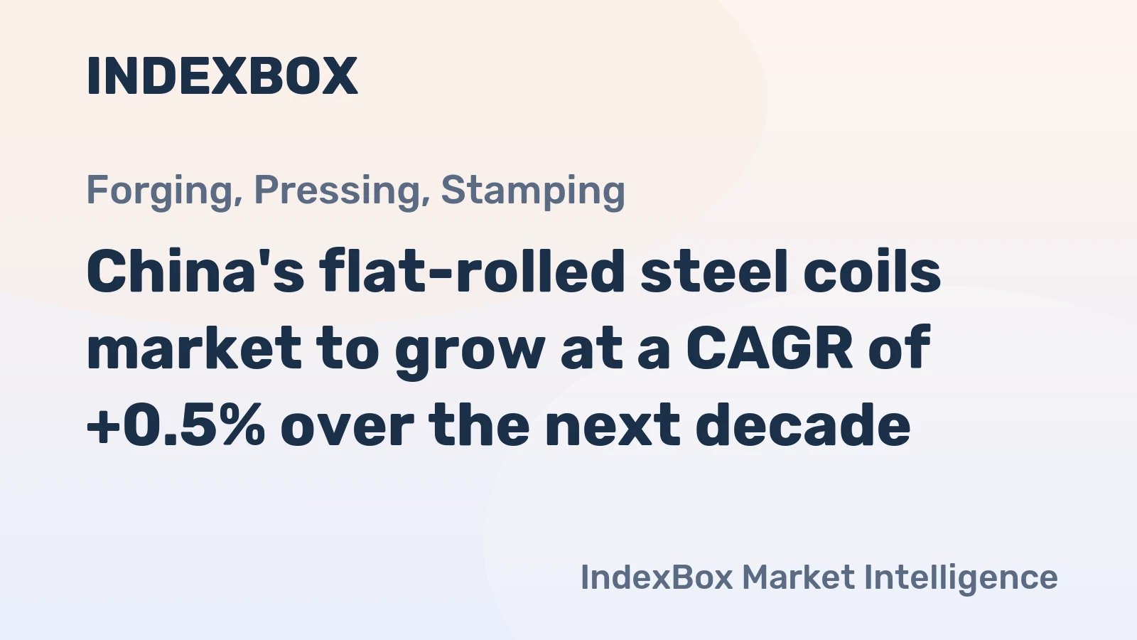 China's flat-rolled steel coils market to grow at a CAGR of +0.5% over the next decade