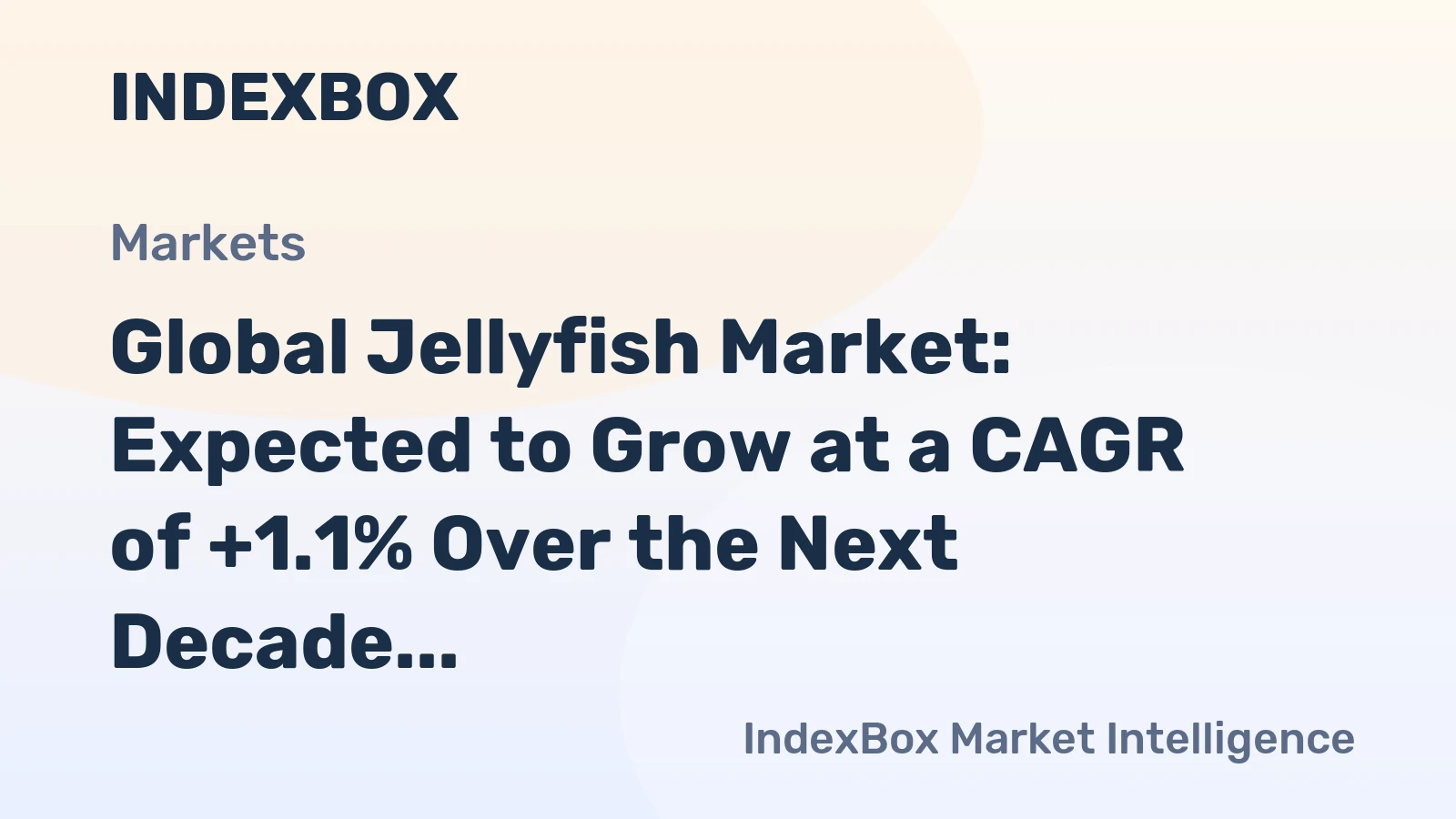 Global Jellyfish Market: Expected to Grow at a CAGR of +1.1% Over the Next Decade