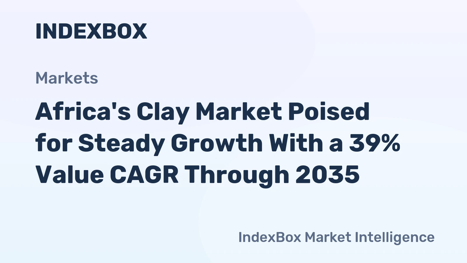 Africa's Clay Market Poised for Steady Growth With a 39% Value CAGR Through 2035