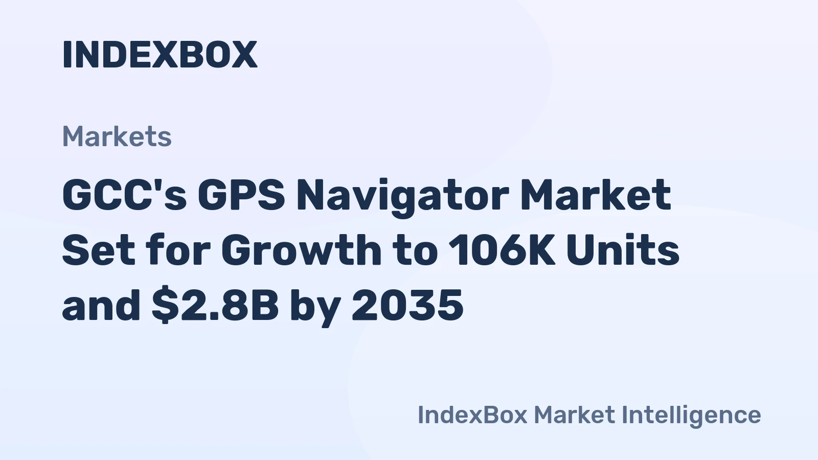 GCC's GPS Navigator Market Set for Growth to 106K Units and $2.8B by 2035