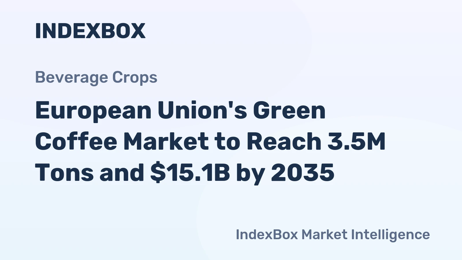 European Union's Green Coffee Market to Reach 3.5M Tons and $15.1B by 2035