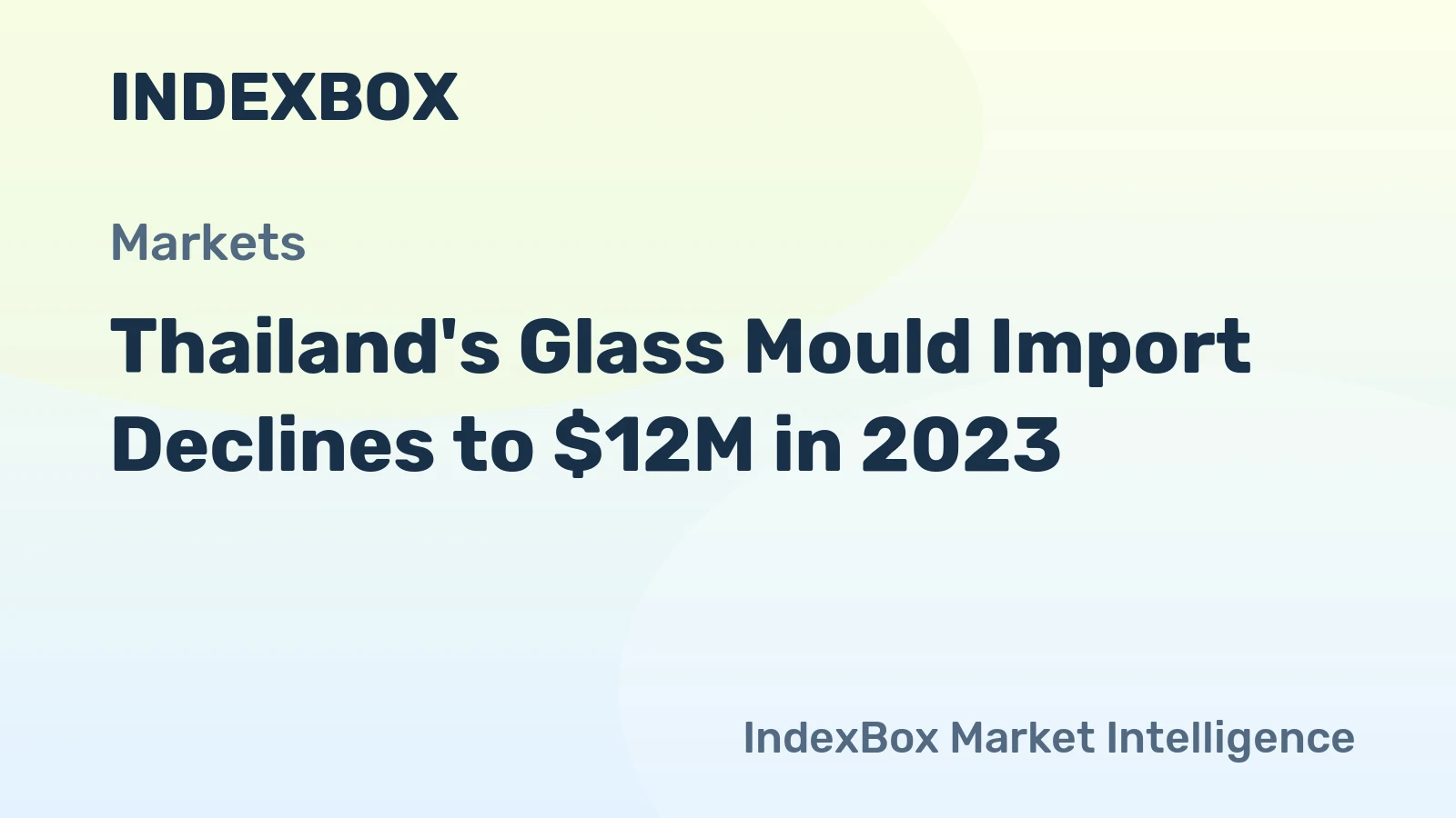 Thailand's Glass Mould Import Declines to $12M in 2023