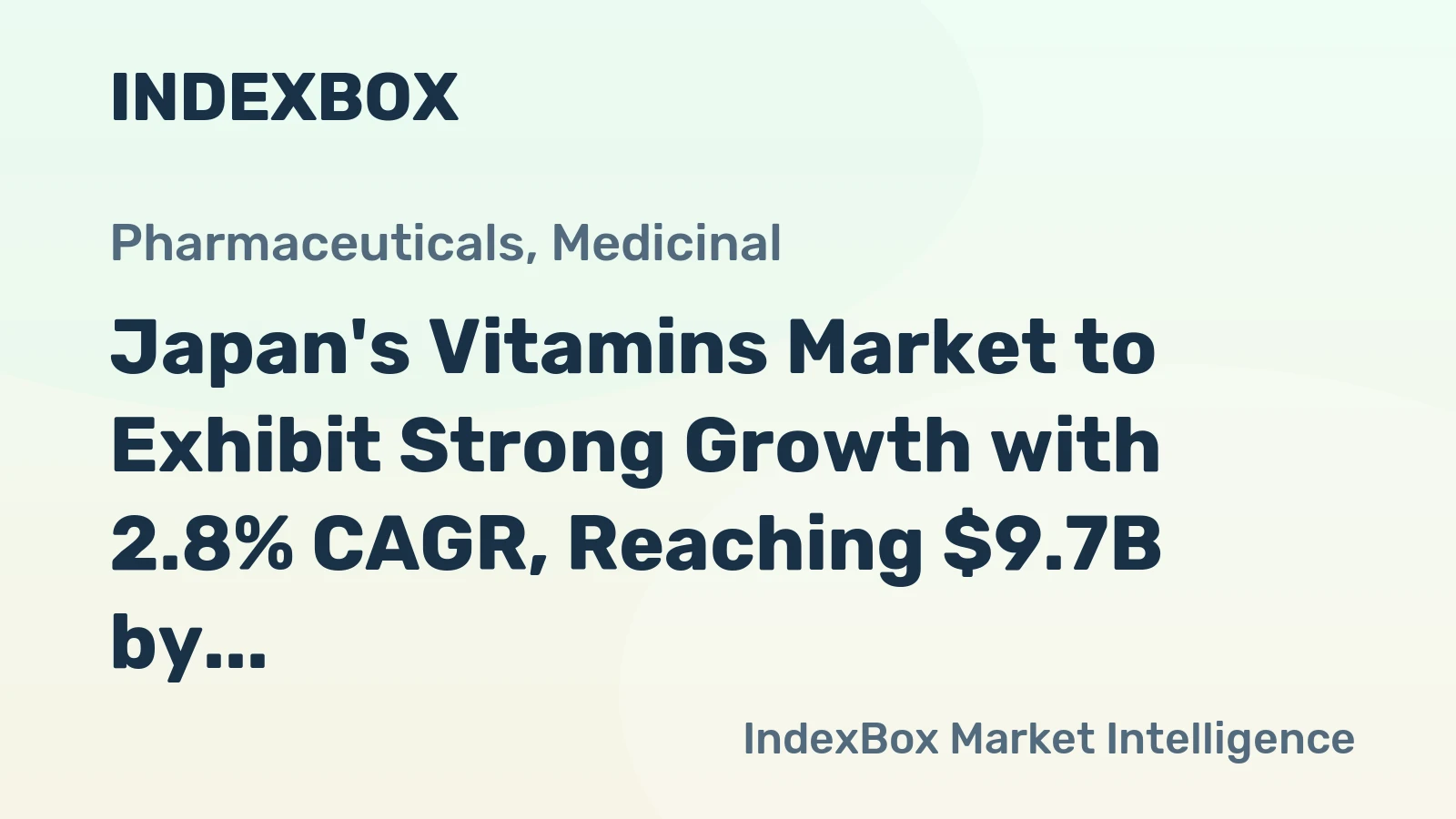 Japan's Vitamins Market to Exhibit Strong Growth with 2.8% CAGR, Reaching $9.7B by 2035