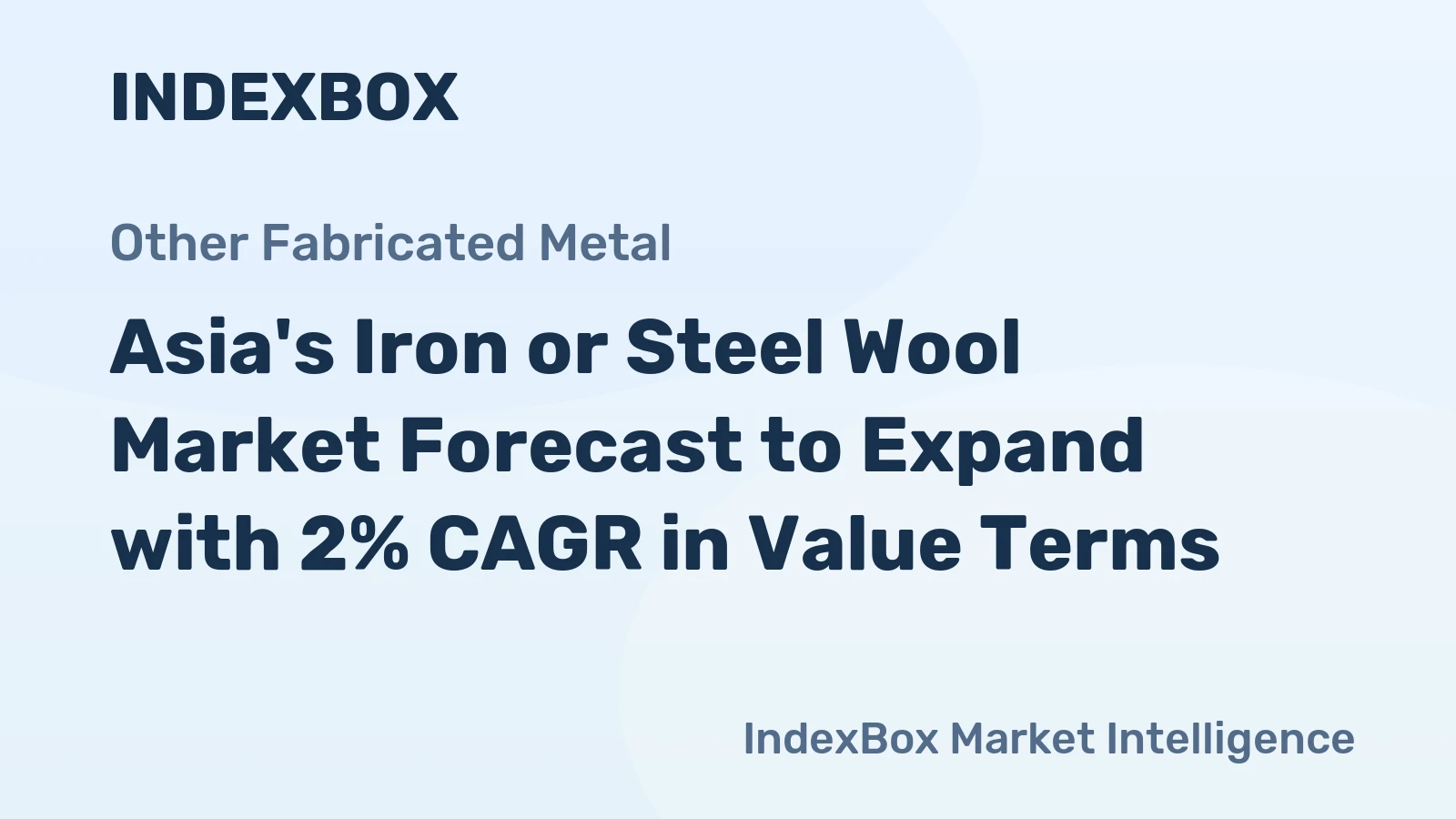 Asia's Iron or Steel Wool Market Forecast to Expand with 2% CAGR in Value Terms