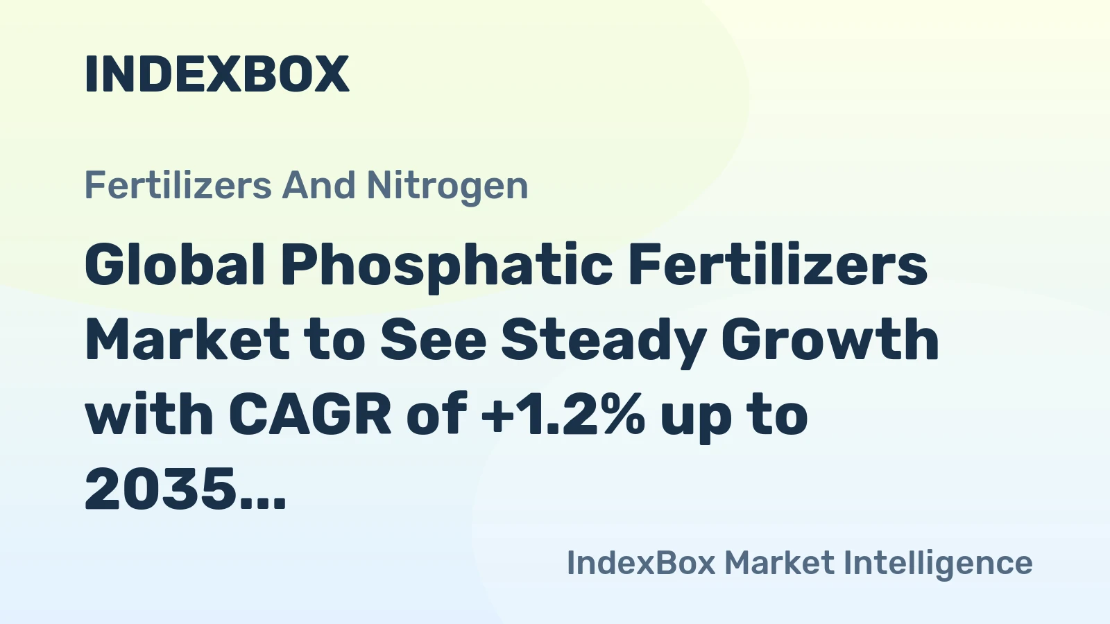 Global Phosphatic Fertilizers Market to See Steady Growth with CAGR of +1.2% up to 2035