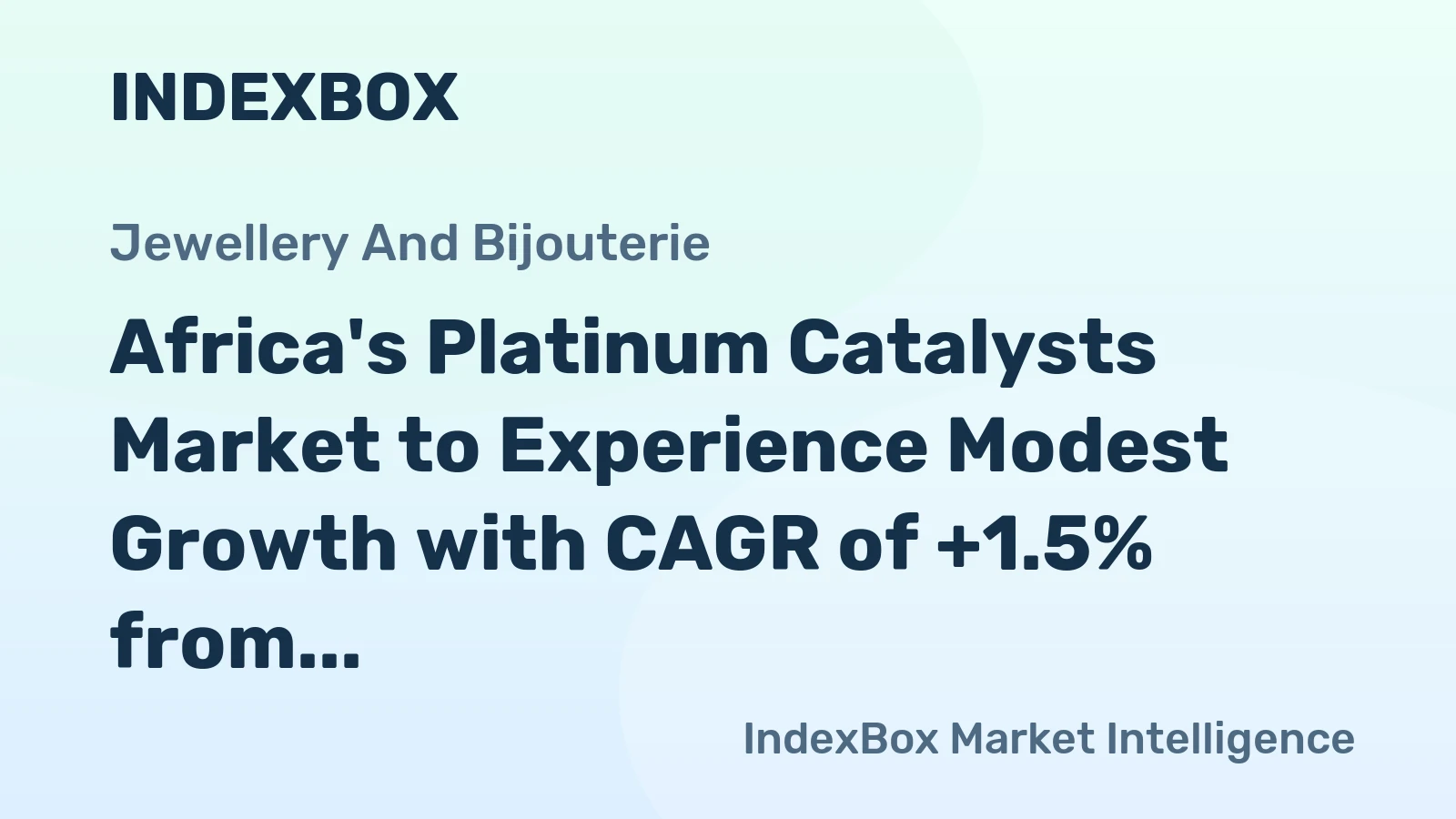 Africa's Platinum Catalysts Market to Experience Modest Growth with CAGR of +1.5% from 2024 to 2035
